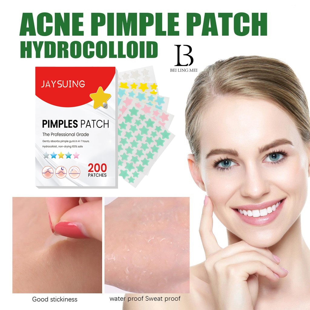 200pcs Star Pimple Patch Acne Colorful Invisible Acne Removal Skin Care ...