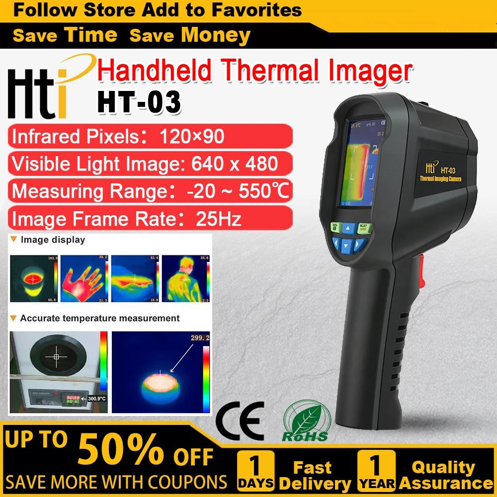 HTI Handheld Infrared Thermal Imaging Camera HD Resolution 256x192 Thermal Imagers Temperature ...