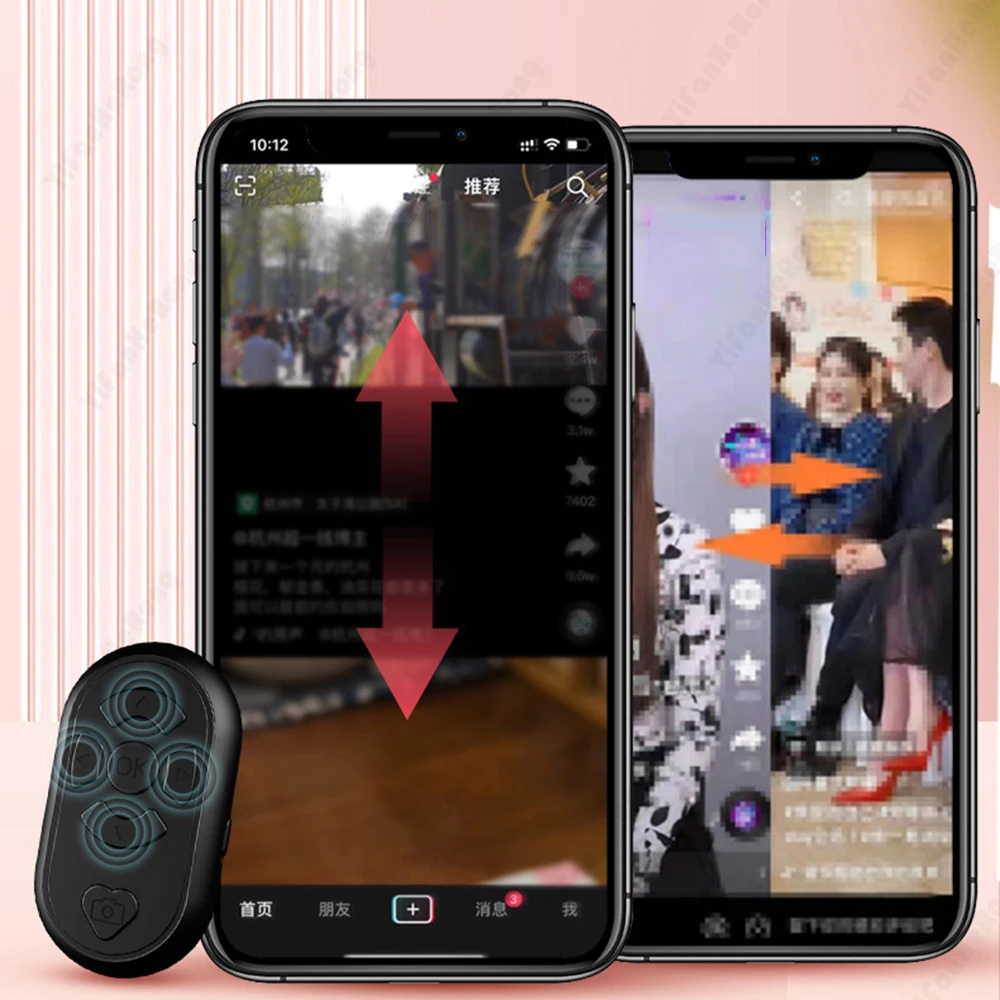 Rechargeable Bluetooth Remote Scroller for Videos Livestreams Binge ...