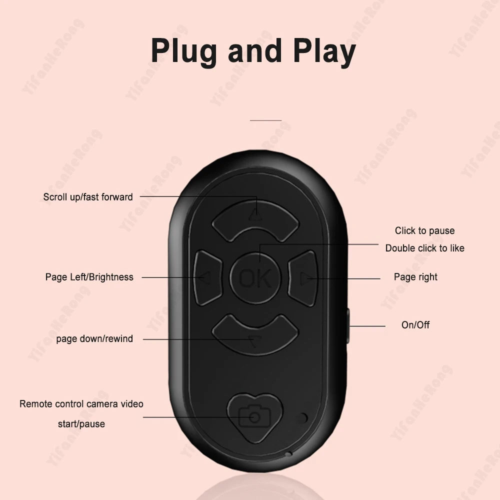 Rechargeable Bluetooth Remote Scroller for Videos Livestreams Binge ...