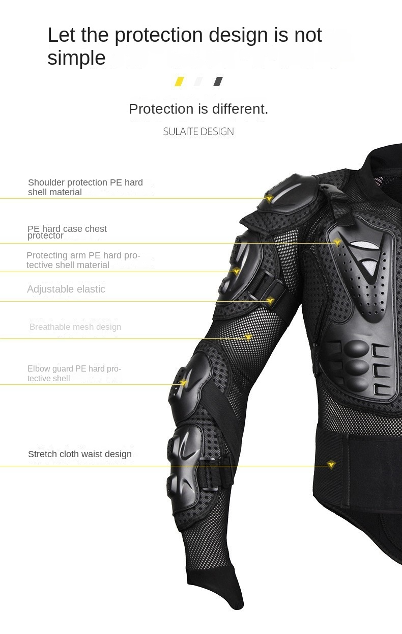 Motorcycle riding armor set, motorcycle suit, knee protection top, anti ...