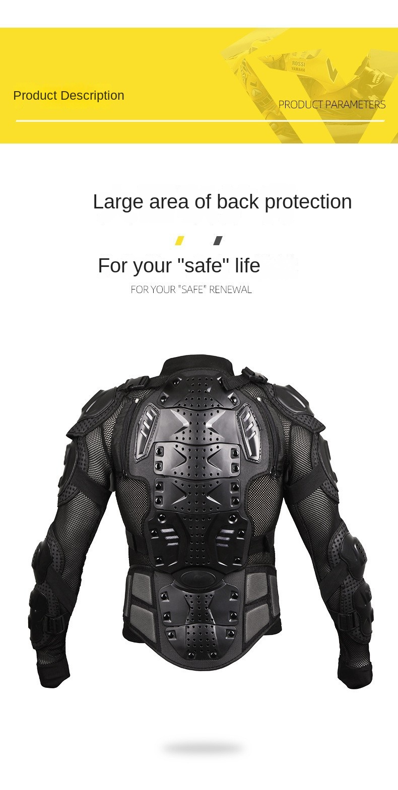 Motorcycle riding armor set, motorcycle suit, knee protection top, anti ...