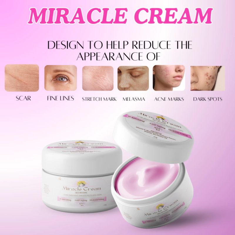 All-in-One Miracle Cream SPF 30, Scar Remover for Stretch Marks, Acne ...
