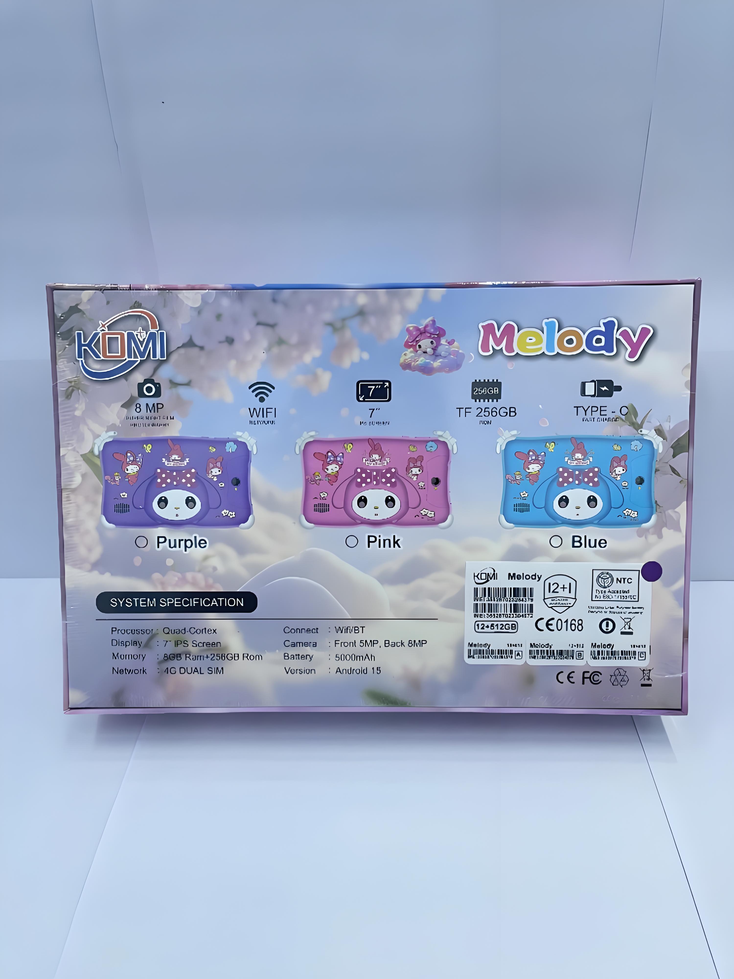 Yookie kid tablet cute komi and melody tablet 5000mAh Android 15 Tablet ...
