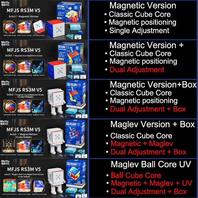 MoYu RS3M V5 Magnetic Maglev Cube 3x3 Cube With Robot Professional ...