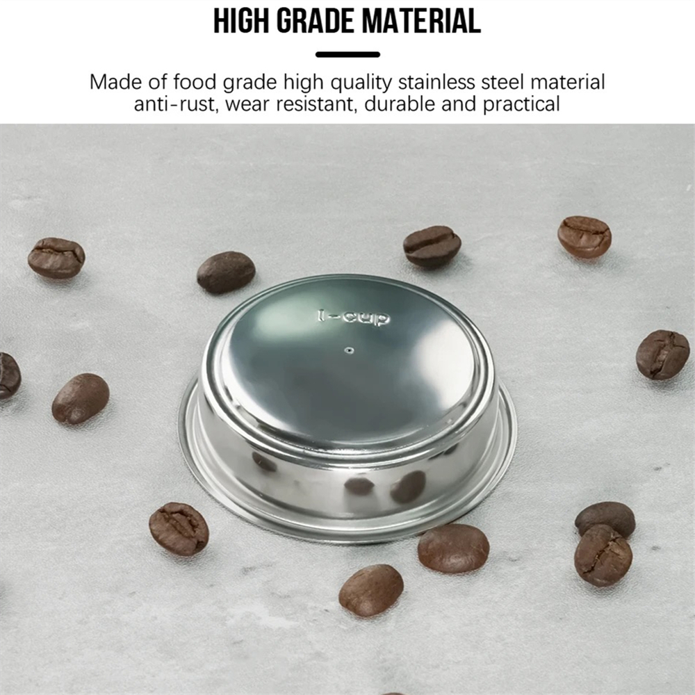 51mm Double Layer Pressurized Coffee Filter Basket Stainless Steel ...
