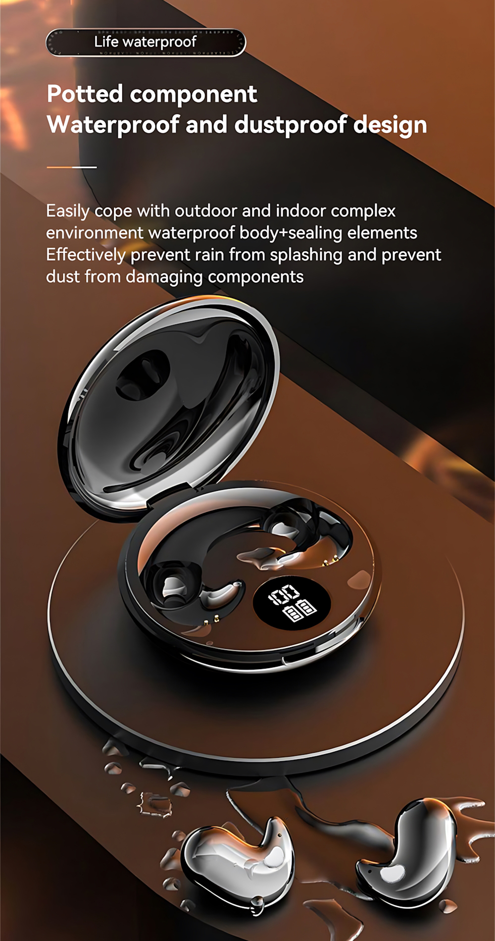 Mini Wireless Headphone TWS Sleep Earphone Gaming Headset HIFI ...