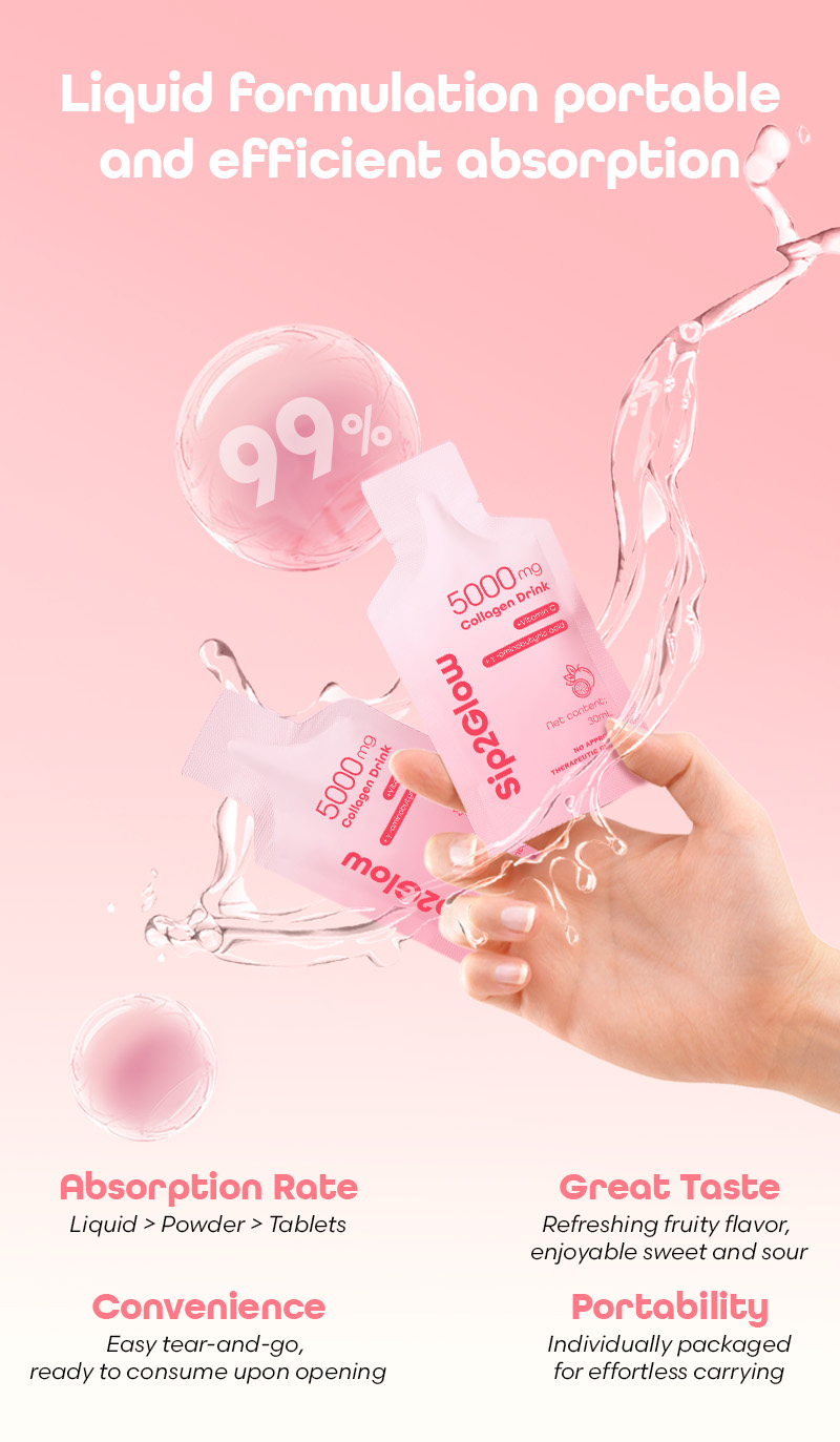 [B3G1] Sip2Glow Premium Collagen Drink (Contains 5000mg of Korean ...