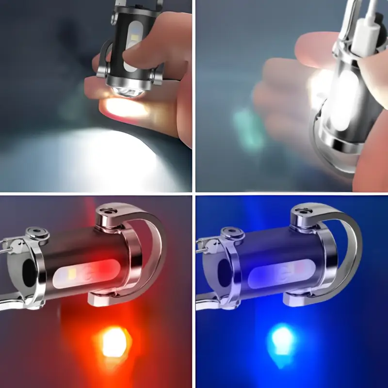 LED Portable Key Ring Light, Multi-Function Type-C Rechargeable ...