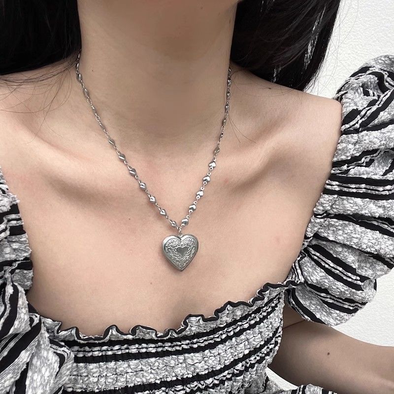 Heart Shape Locket Necklace - Stainless Steel Love Pendant with ...