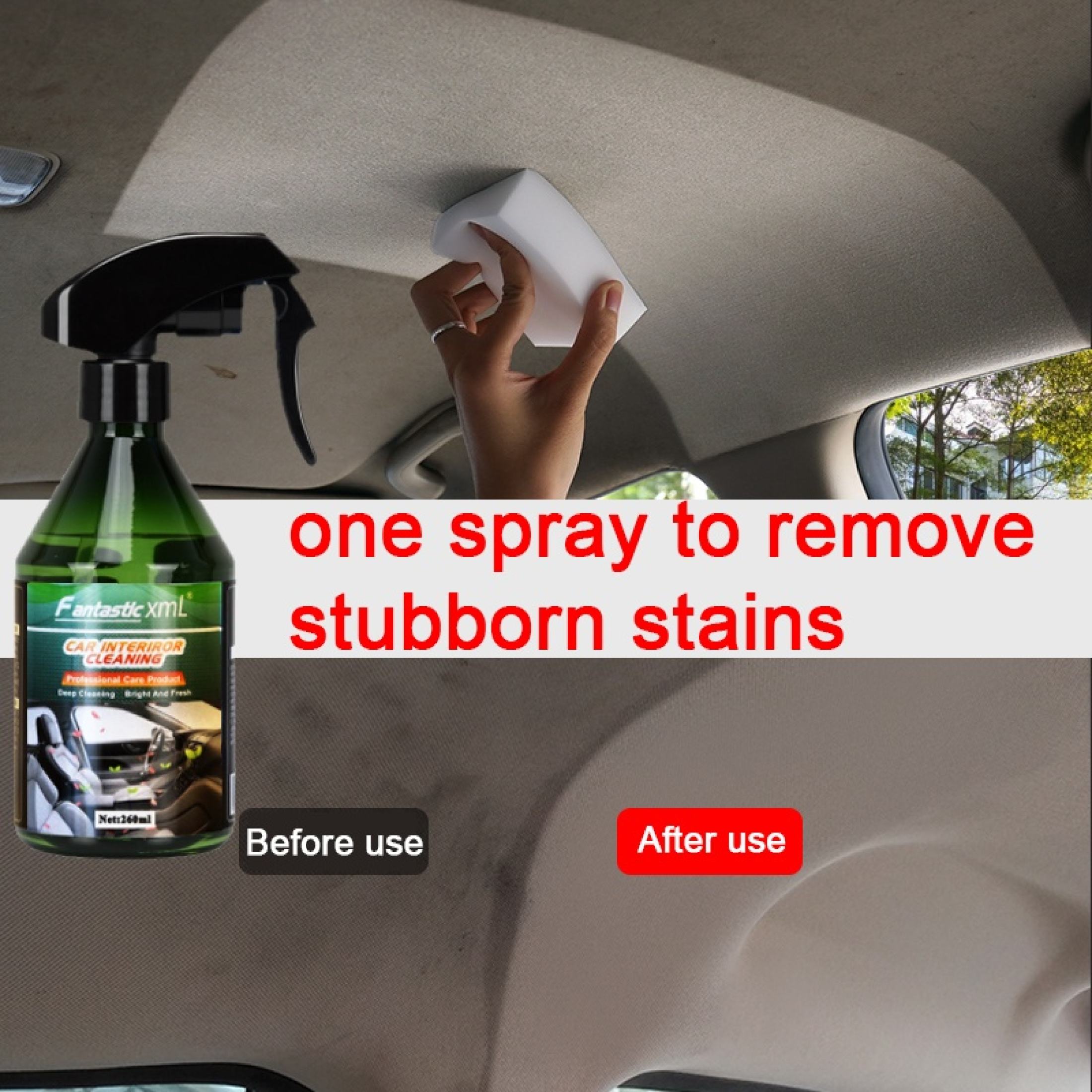 260ml Car Interior Cleaner Car Interior Detailing Cleaner Car Seat Cleaner Interior Car Cleaner ...