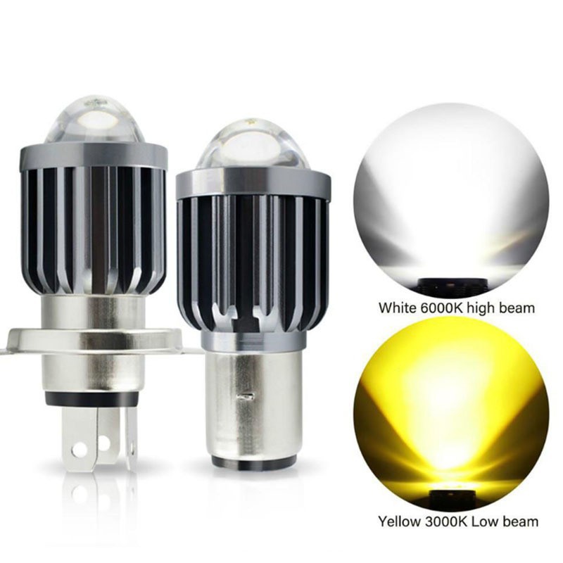 Black Rhino Dual Color LED Mini Projector Headlight for Motorcycles & E ...