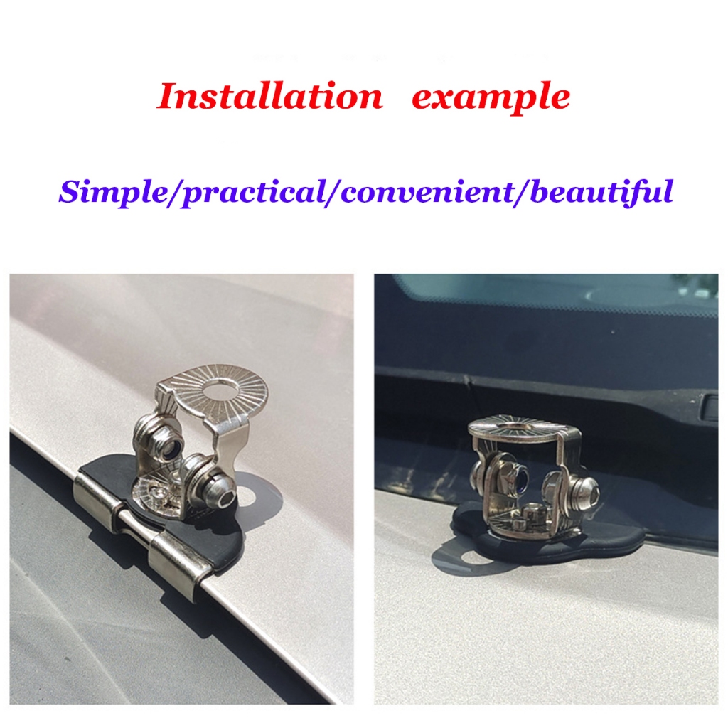2 Pcs Stainless Steel Universal Cars Auto Hood LED Work Light Bracket ...