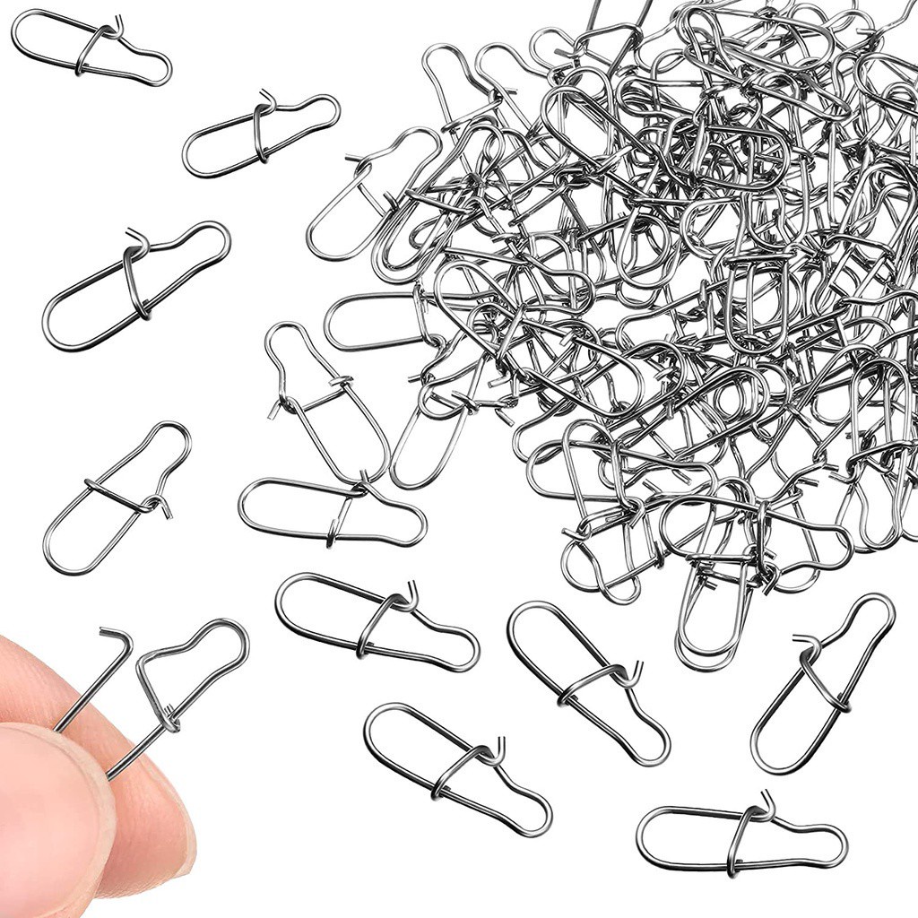 50PCS Strong Stainless Steel Duo Lock Snap Swivel, Quick Safe Lock ...