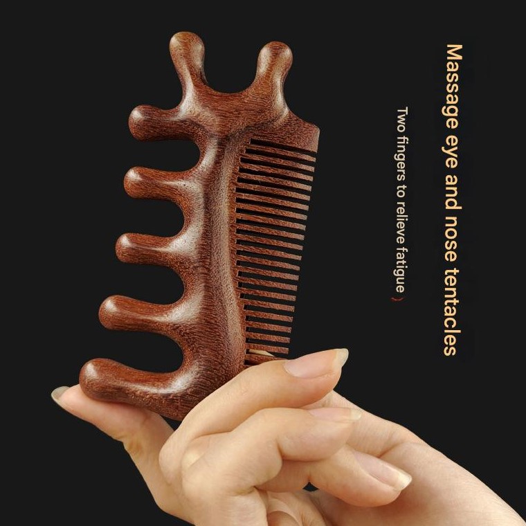 [COD] 3 In 1 Sandalwood Meridian Massage Comb Gua Sha Blood Circulation ...