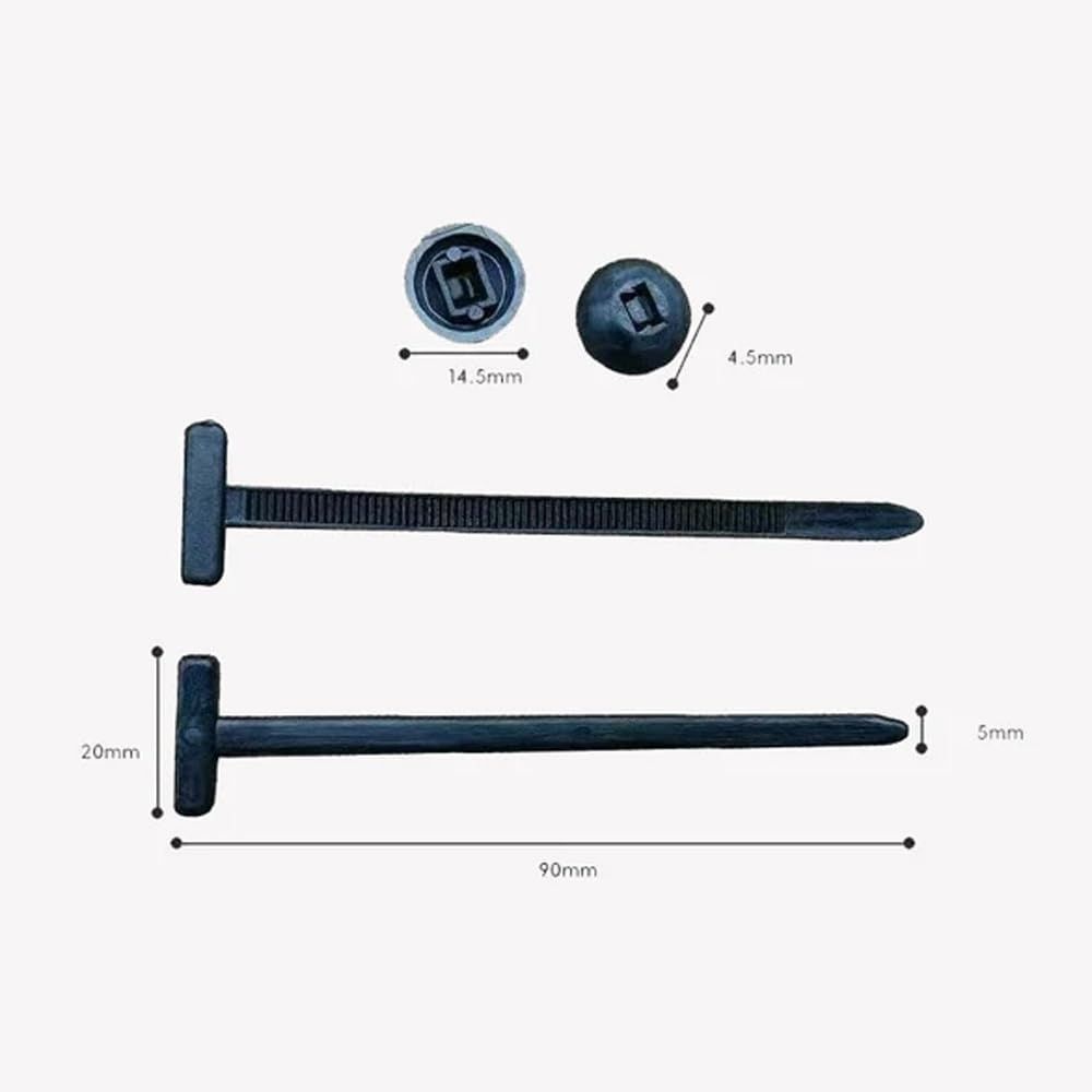 AURORY 20/50100Pcs Nylon Universal Cable Tie Buckle, Self-Locking ...