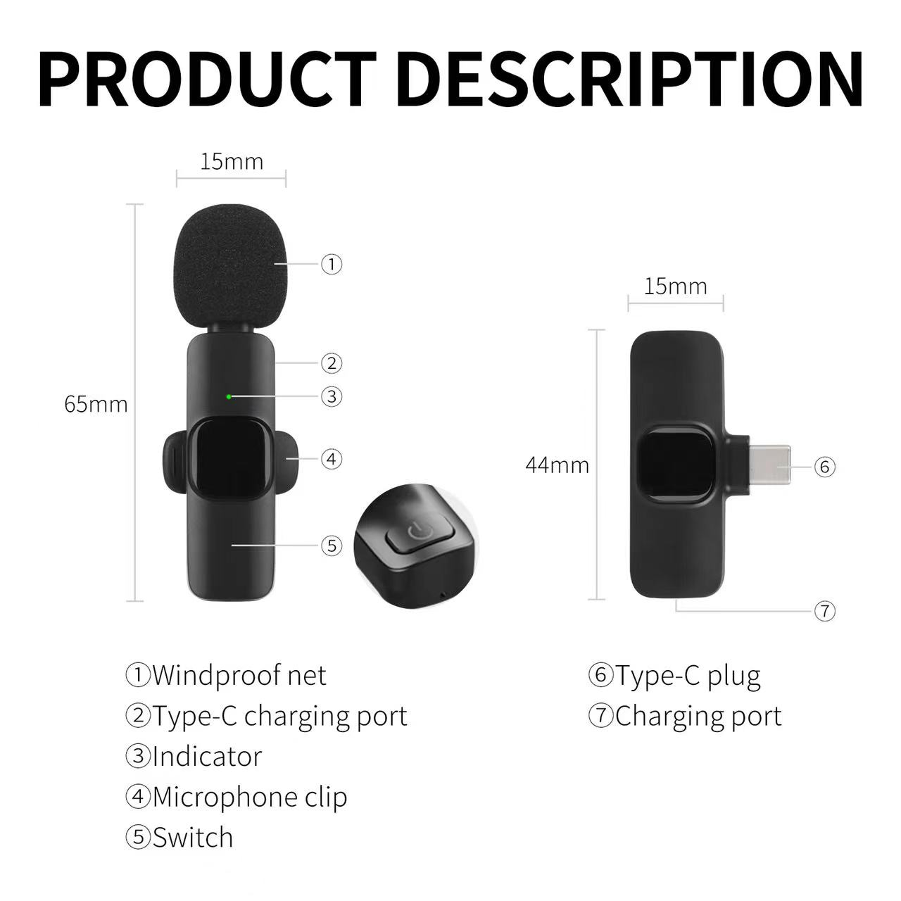 K9 Mini Lapel Wireless Microphone for Teaching, Noise Reduction ...