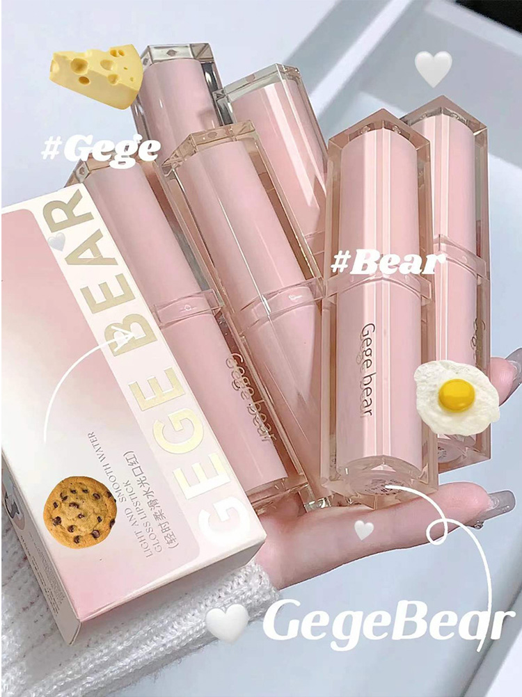 Gegebear Light Smooth Glossy Lipstick Moisturizing Makeup Holding ...