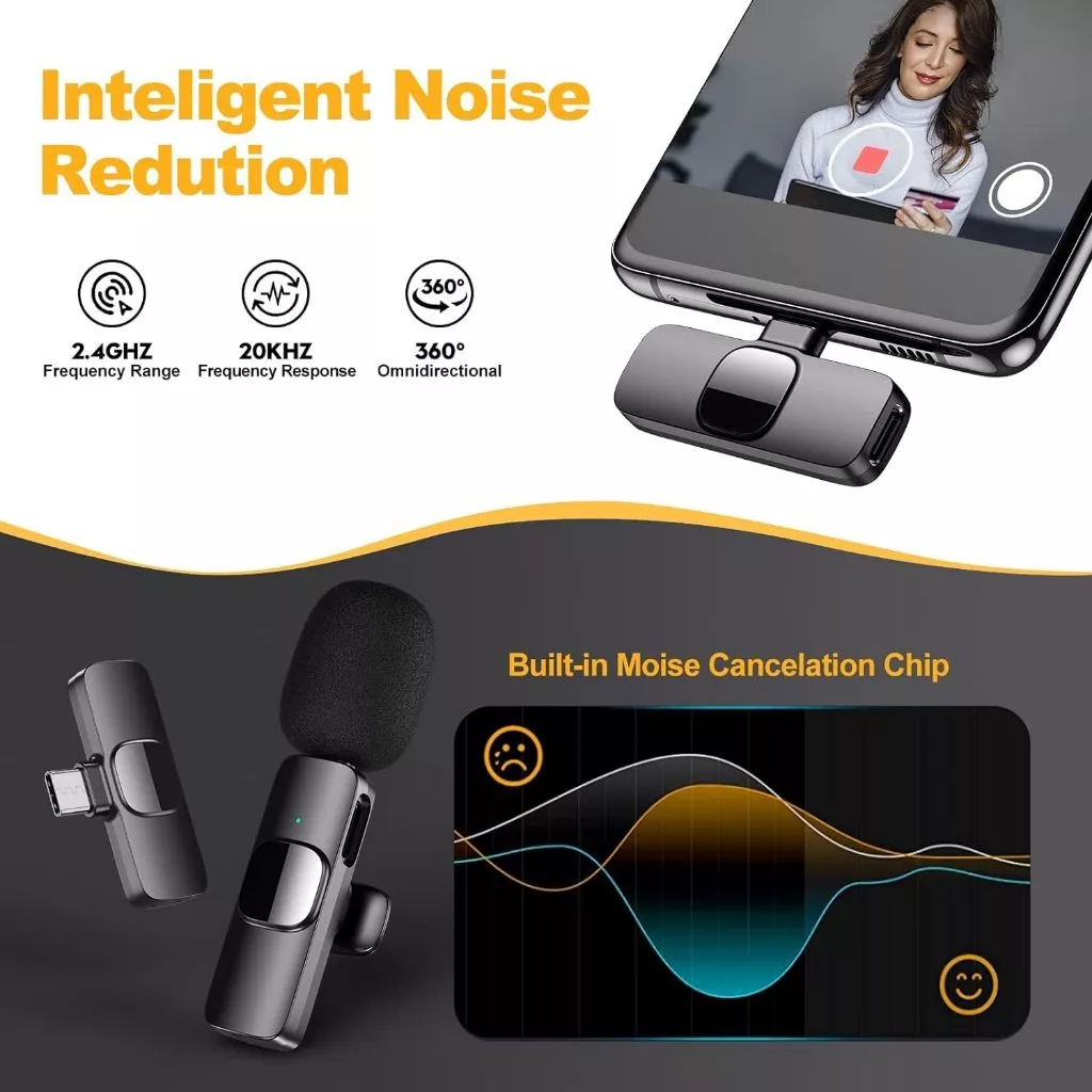 K9 Microphone Wireless Lapel Mic for Teaching Mini Mike for Vlog ...