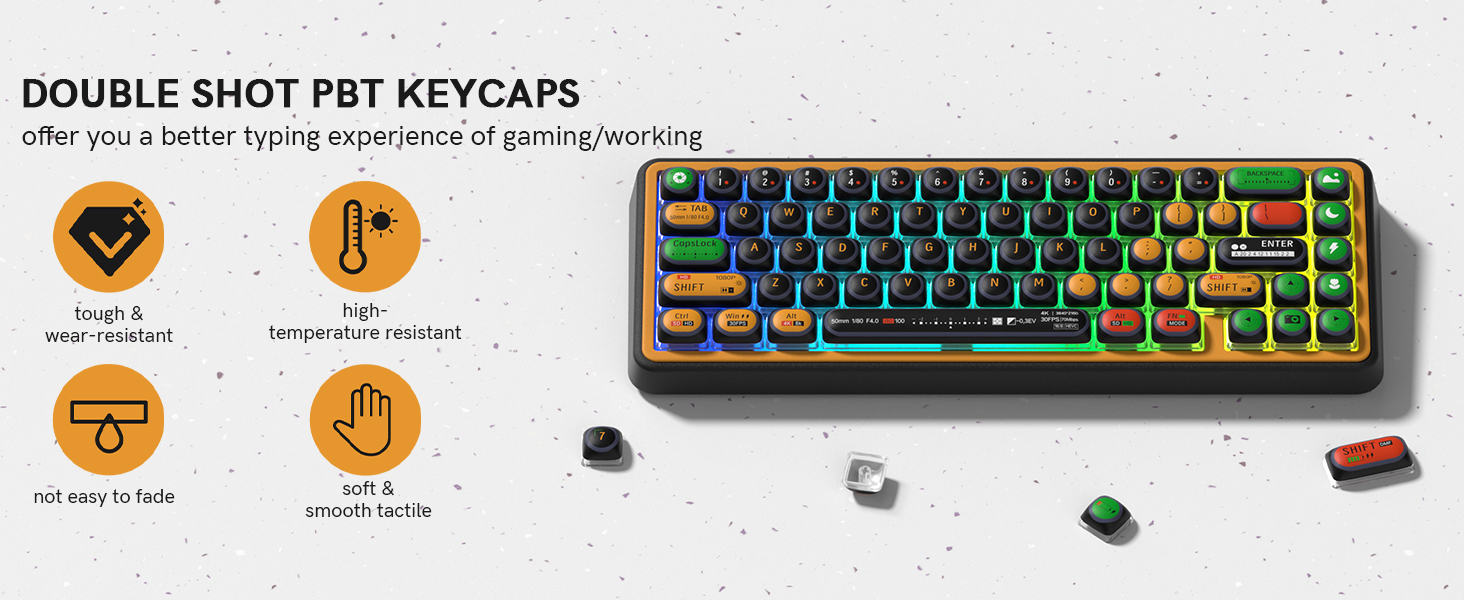 Womier Pudding Kawaii MOG Profile Dye Sublimation PBT Custom Keycaps ...