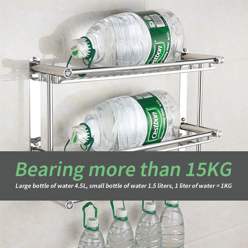 【COD】3 Layer Stainless steel towel rack Bathroom shelf 3 Layer | Shopee ...