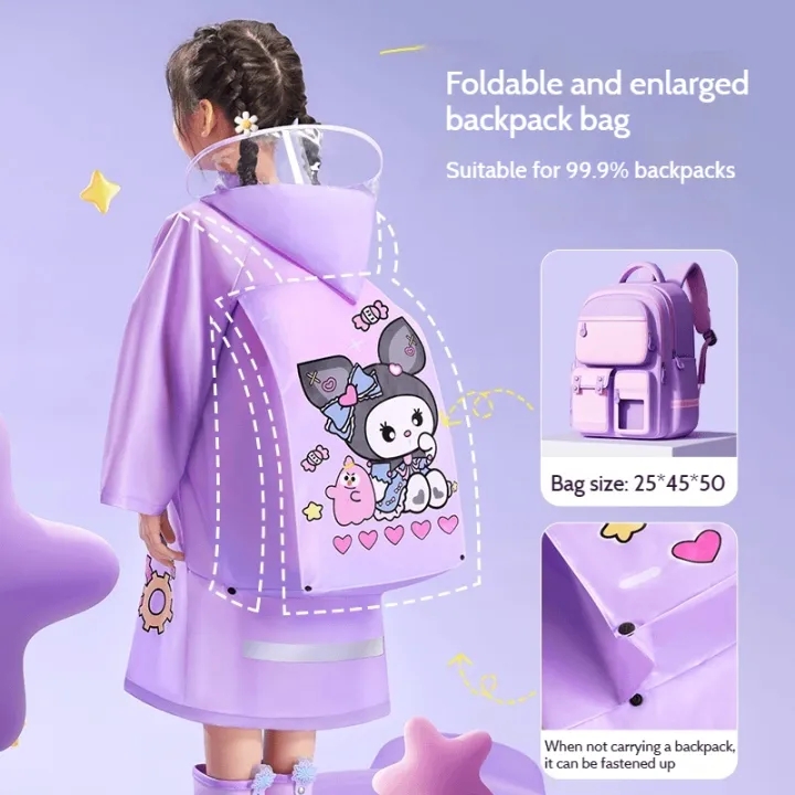 COD Unicorn cartoon raincoat EVA raincoat for kids Boys and girls ...