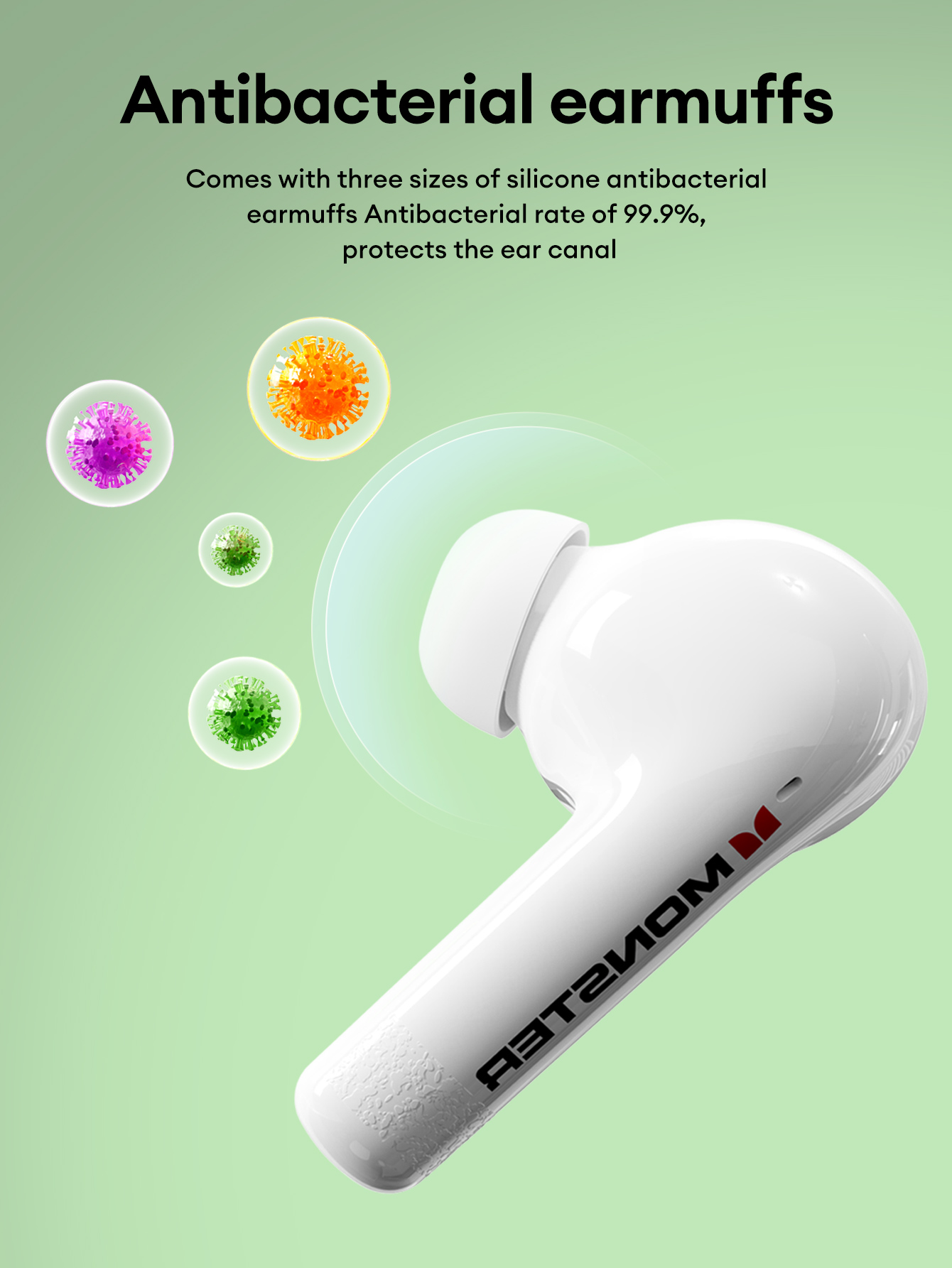 Monster MQT62 TWS Wireless Earphones Bluetooth Game Headsets Sport ...