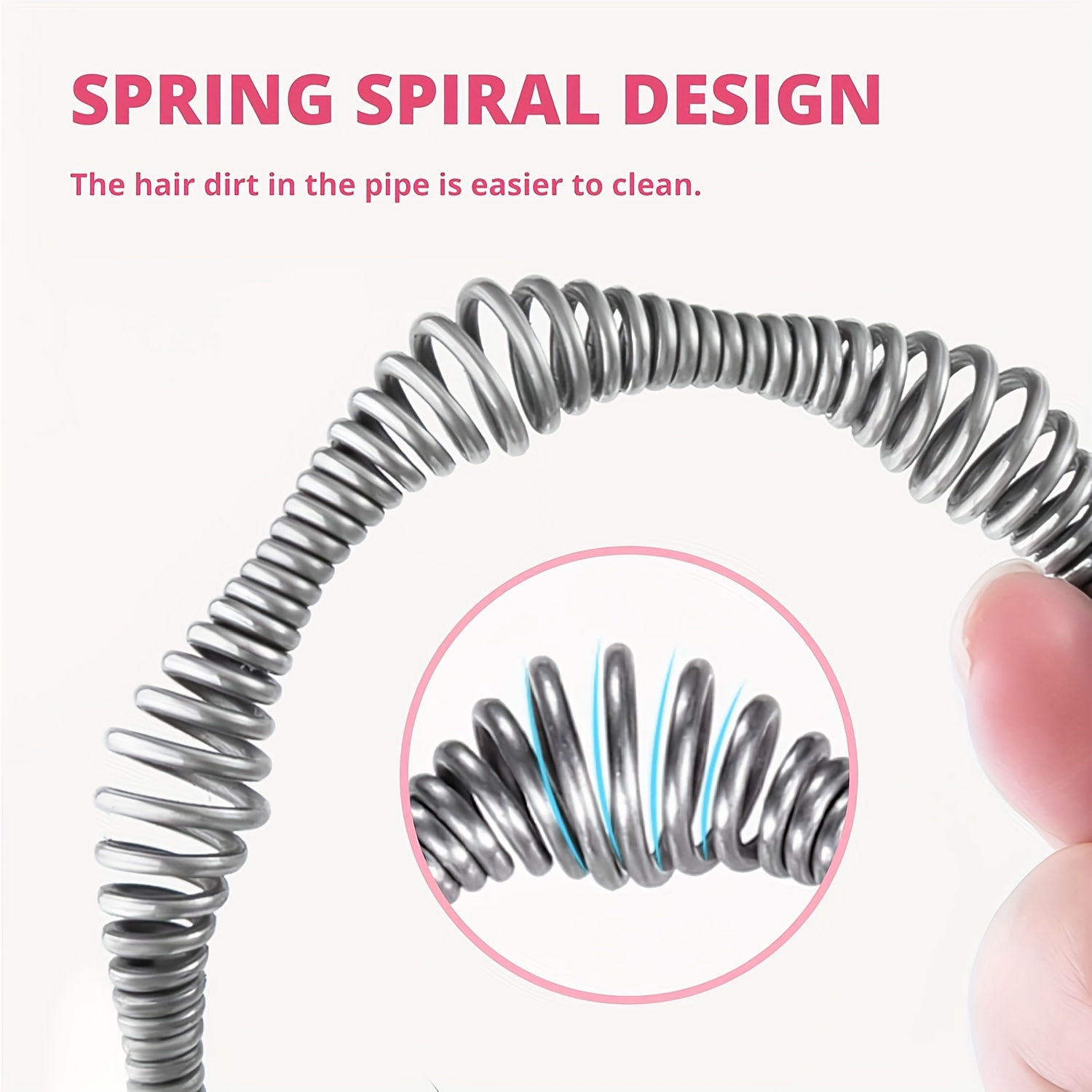 Drain Unblocker Tool Clog Flexible Auger Snake Rod SinkTub Sewer ...