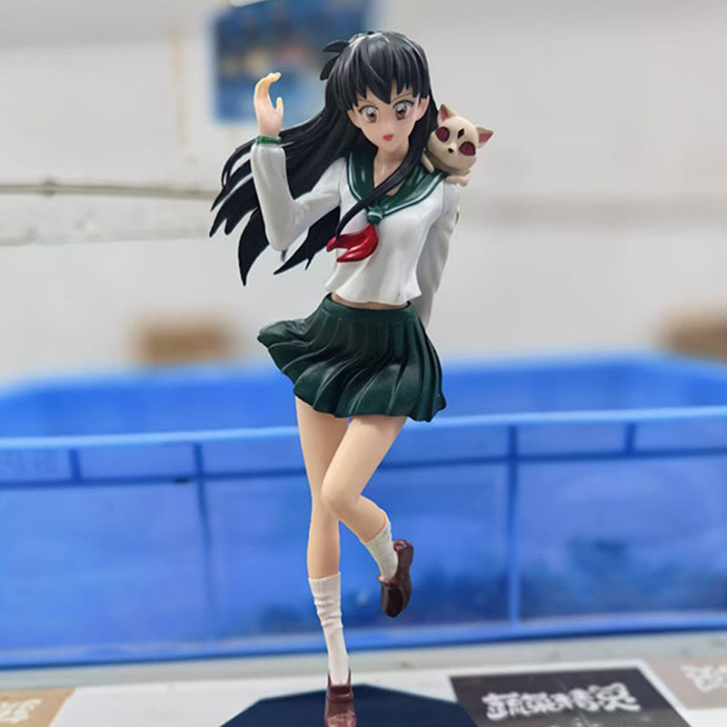 26cm Anime Cute Kikyo Figurine Gk Inuyasha Action Figures Higurashi ...