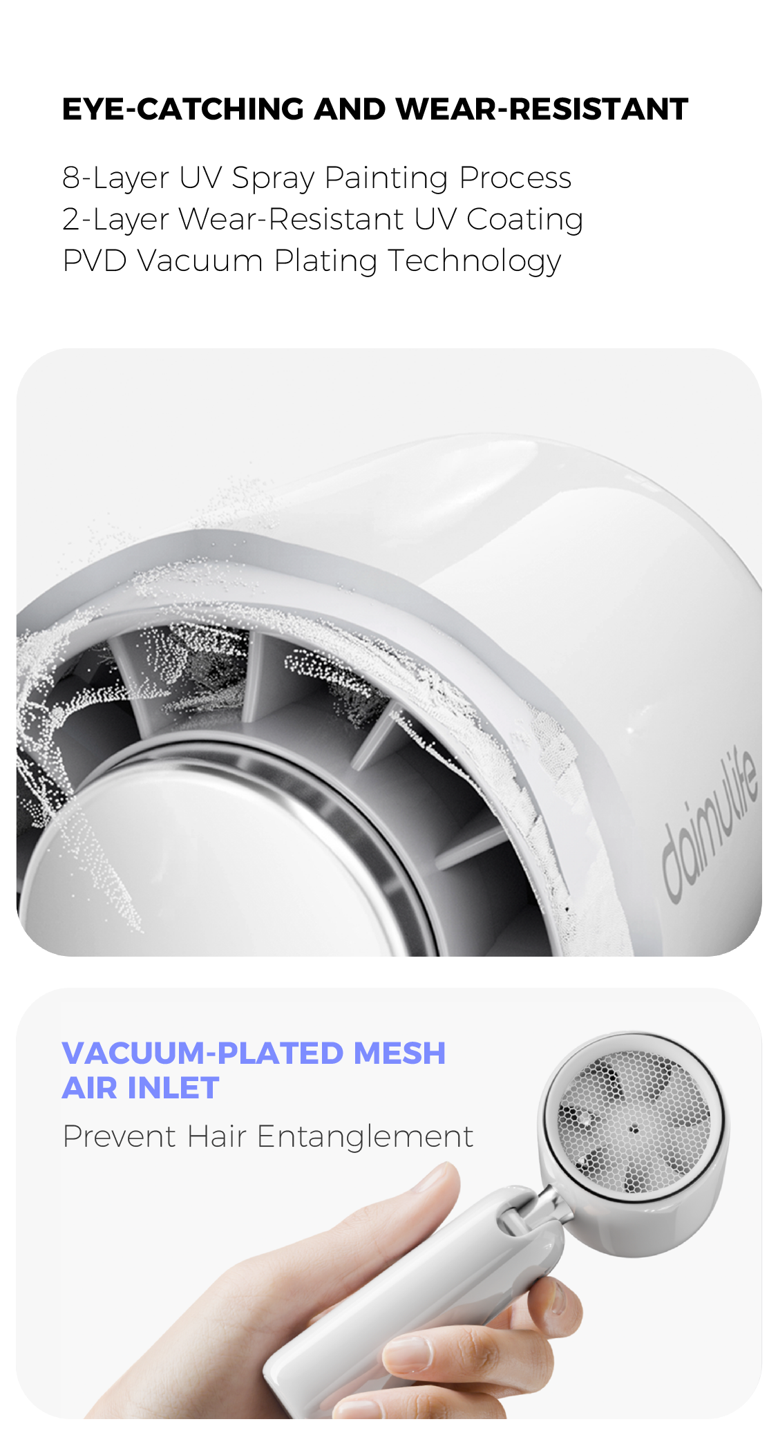 DaimuLife Mini Fan With Cooling Effect M03 Max Handheld Fan With 100 ...