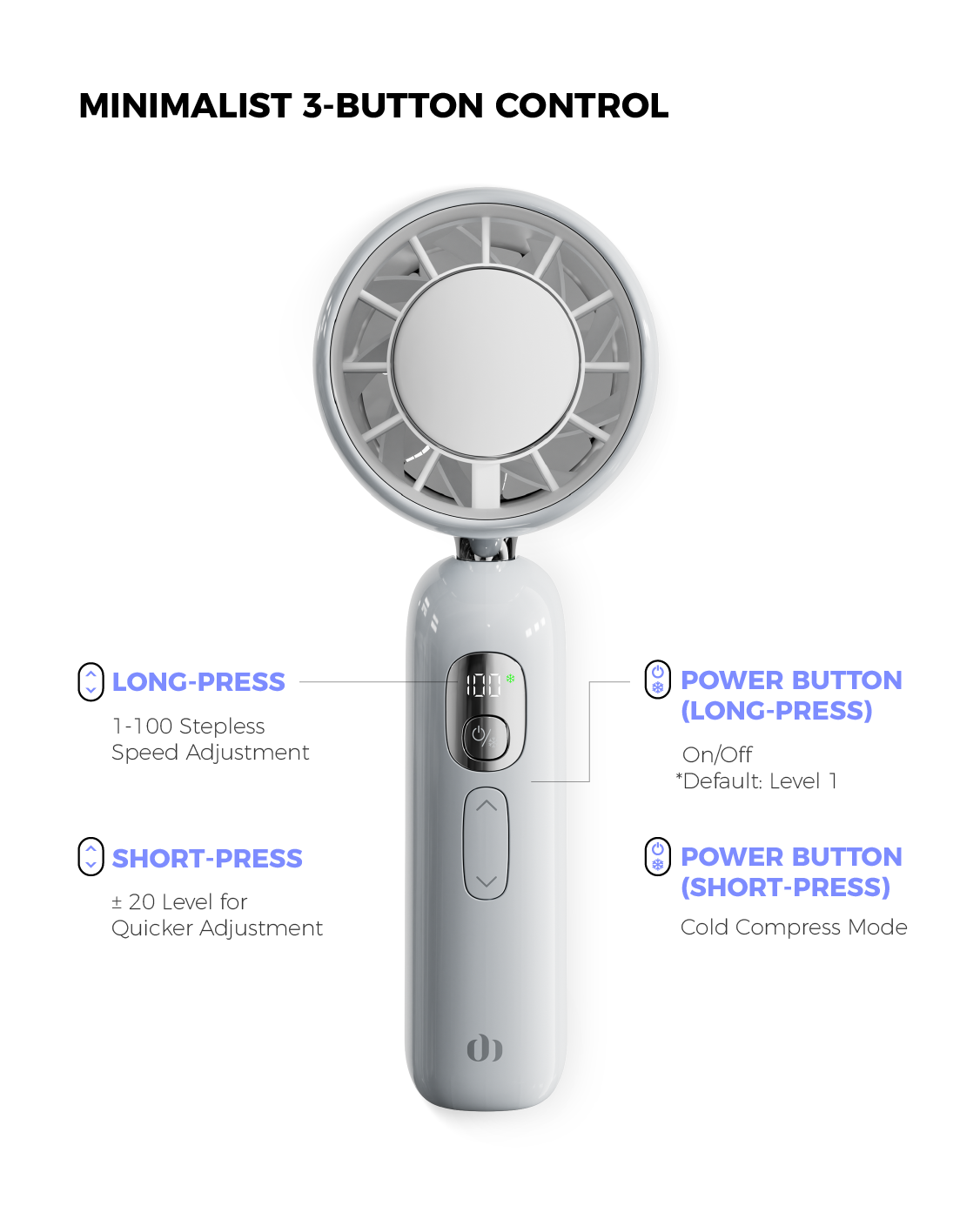 DaimuLife Mini Fan With Cooling Effect M03 Max Handheld Fan With 100 ...