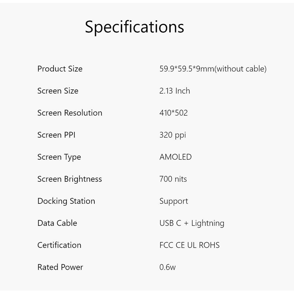Founist Vlogmate Mini selfie Recording display screen USB-C/Lightning ...