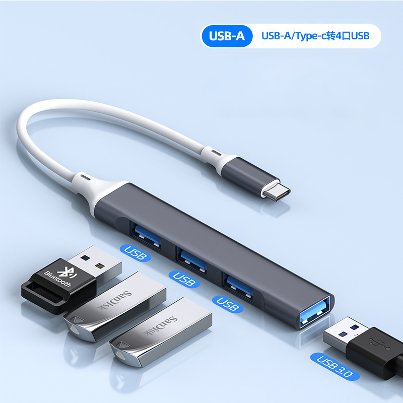 USB Port Hub Splitter 4-in-1 Extension Adapter Multiport Expander Data ...
