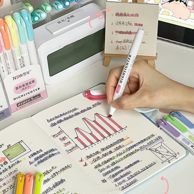 30-Color Creative Double-Headed Highlighter Set for Students – Colored ...