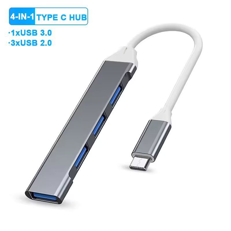 Type C HUB USB Port 4 in 1 High Speed OTG 4 Port Multi Splitter Adapter ...