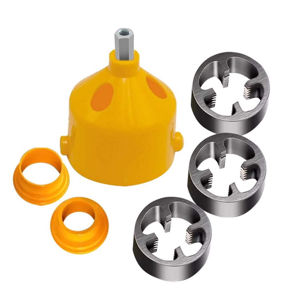 PVC Pipe Threader Kit with 1/2In 3/4 In 1 Inch Dies Pipe Threader Pipe ...