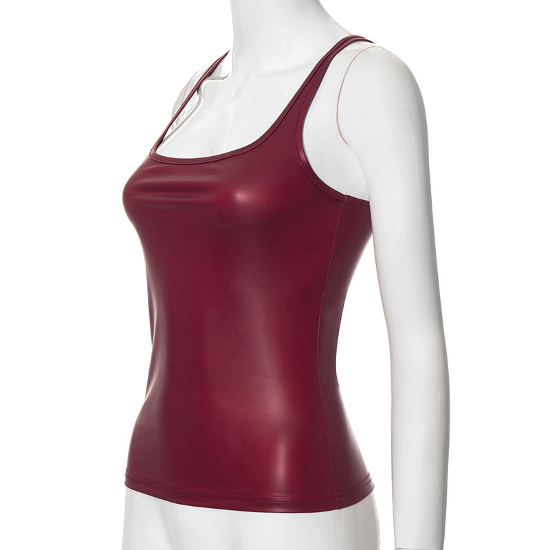 Women's Summer Y2K Square Neck Sexy Tank Top Korean Fashion Edgy Solid Sleeveless Top | Shopee ...