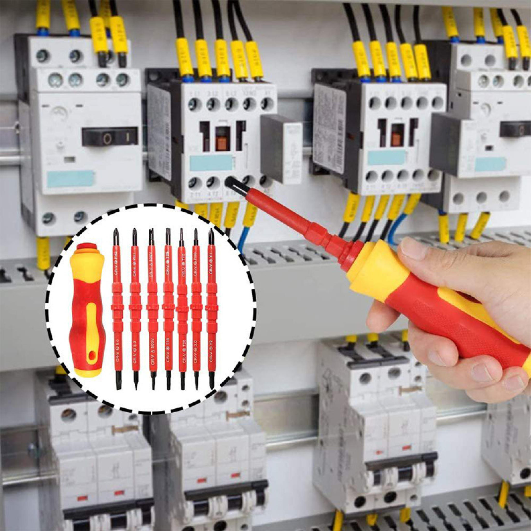 13pcs Electrician Repair Tools Kit 1000V Changeable Insulated ...