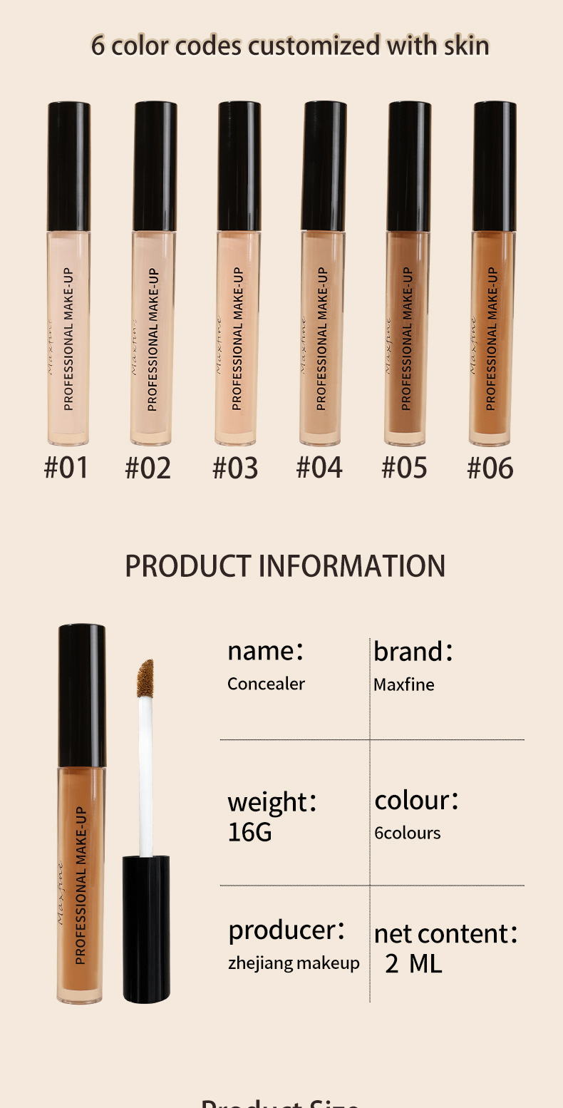 High Coverage Nude Matte Liquid Concealer Long Lasting Waterproof ...