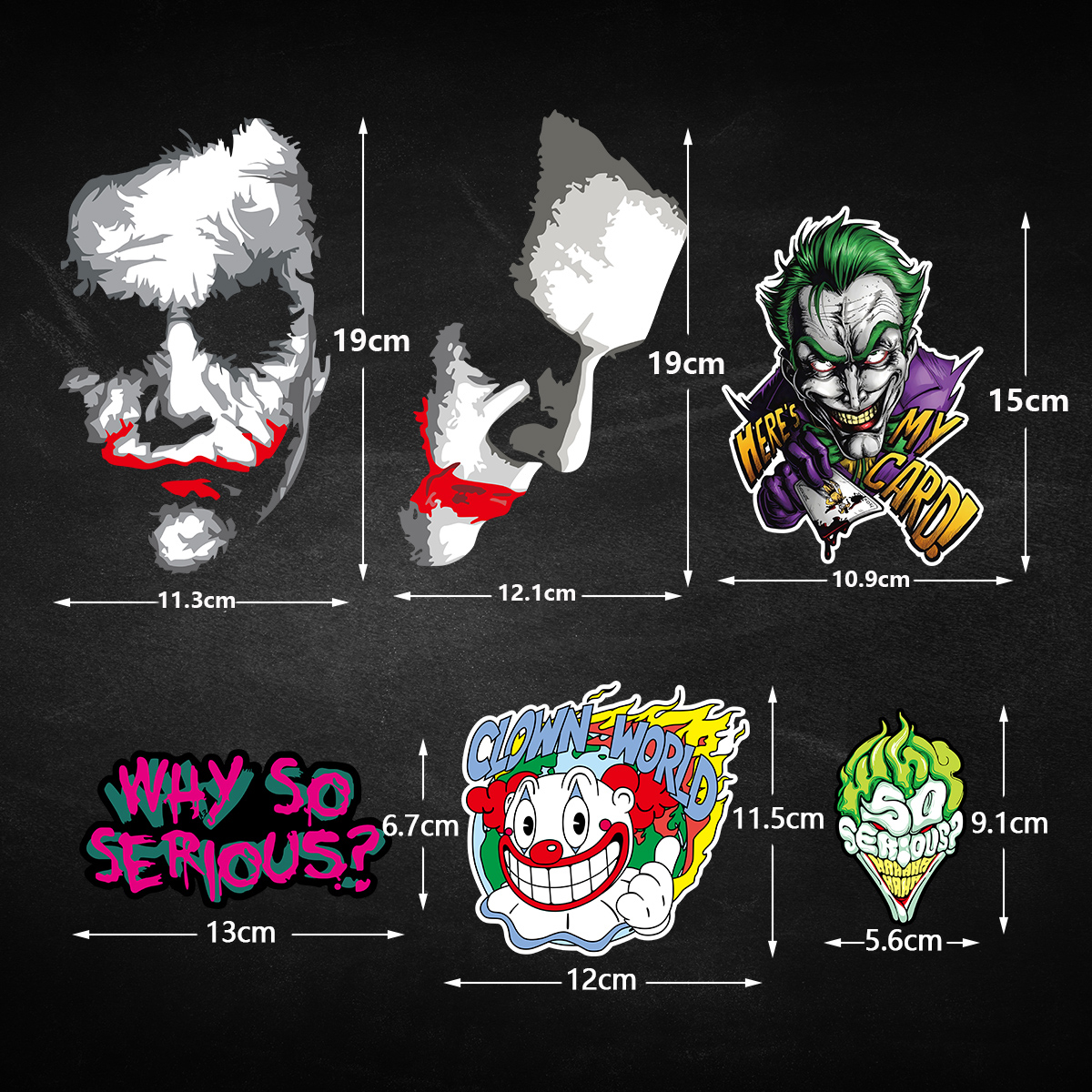 Joker Clown Car Sticker Why So Serious? Car Window Reflective ...