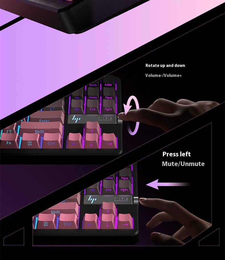 HP GT87 Customized Wireless Tri mode Bluetooth Gaming Keyboard 75% Hot ...