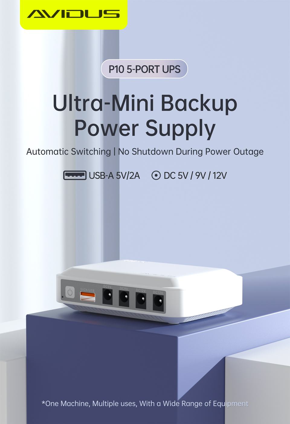 AVIDUS 7800mAh 10400mAh 16000mAh Mini CCTV UPS Power For Android And ...