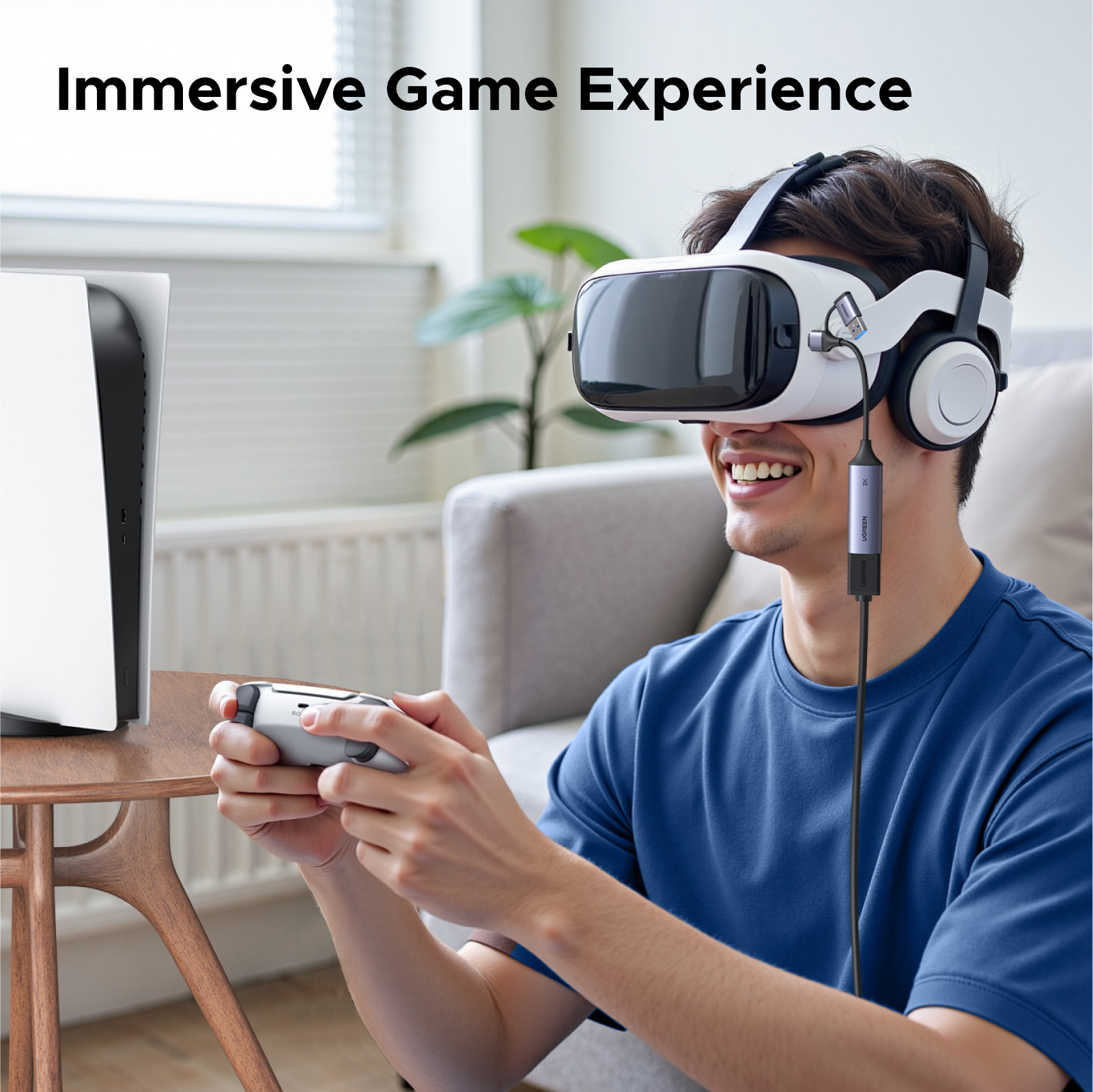 UGREEN 2-in-1 4K@30Hz HDMI to USB C USB A Dual Ports Capture Card for ...