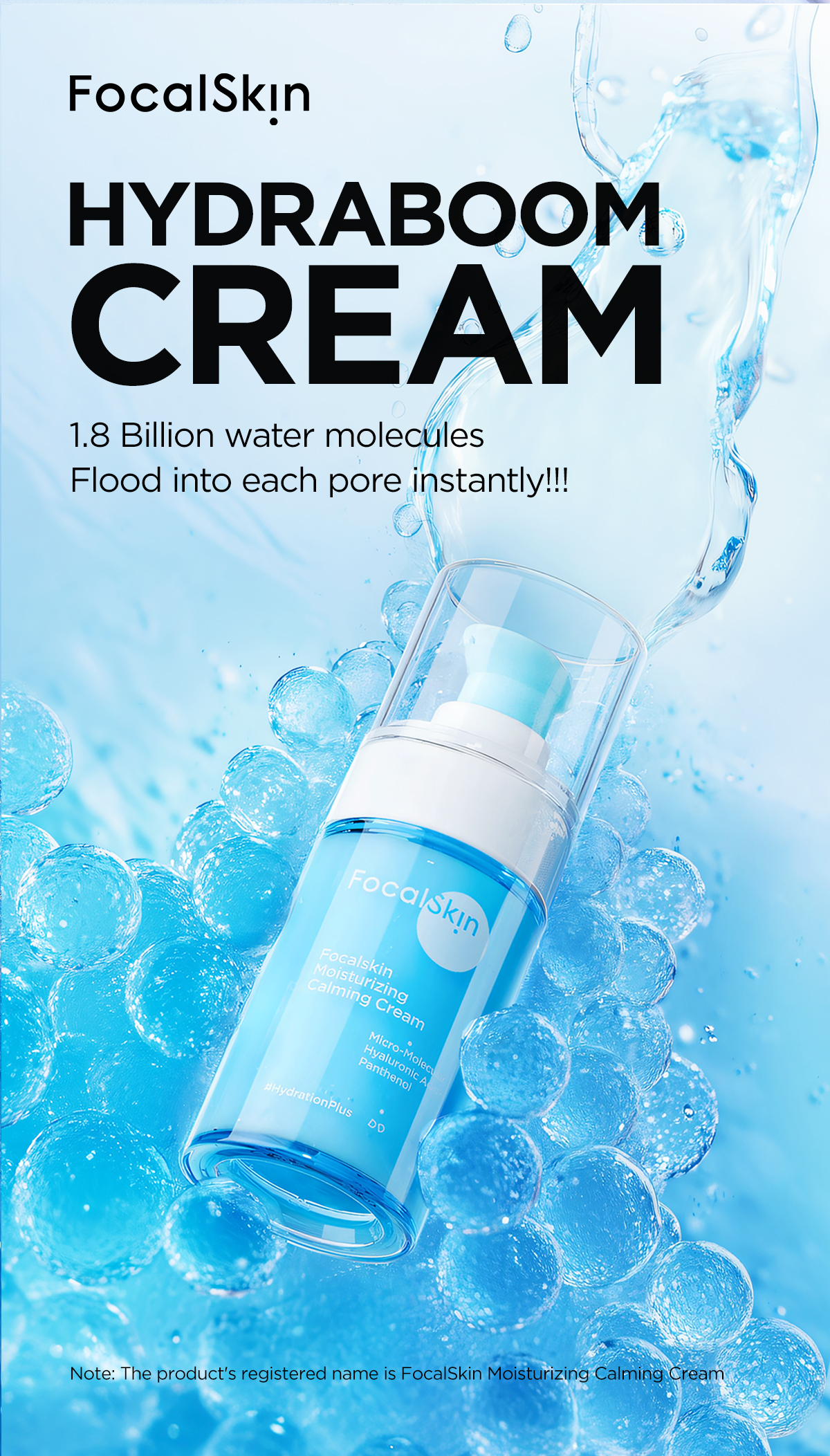 FOCALSKIN Moisturizing Calming Cream 35g Micro-molecular Hyaluronic ...