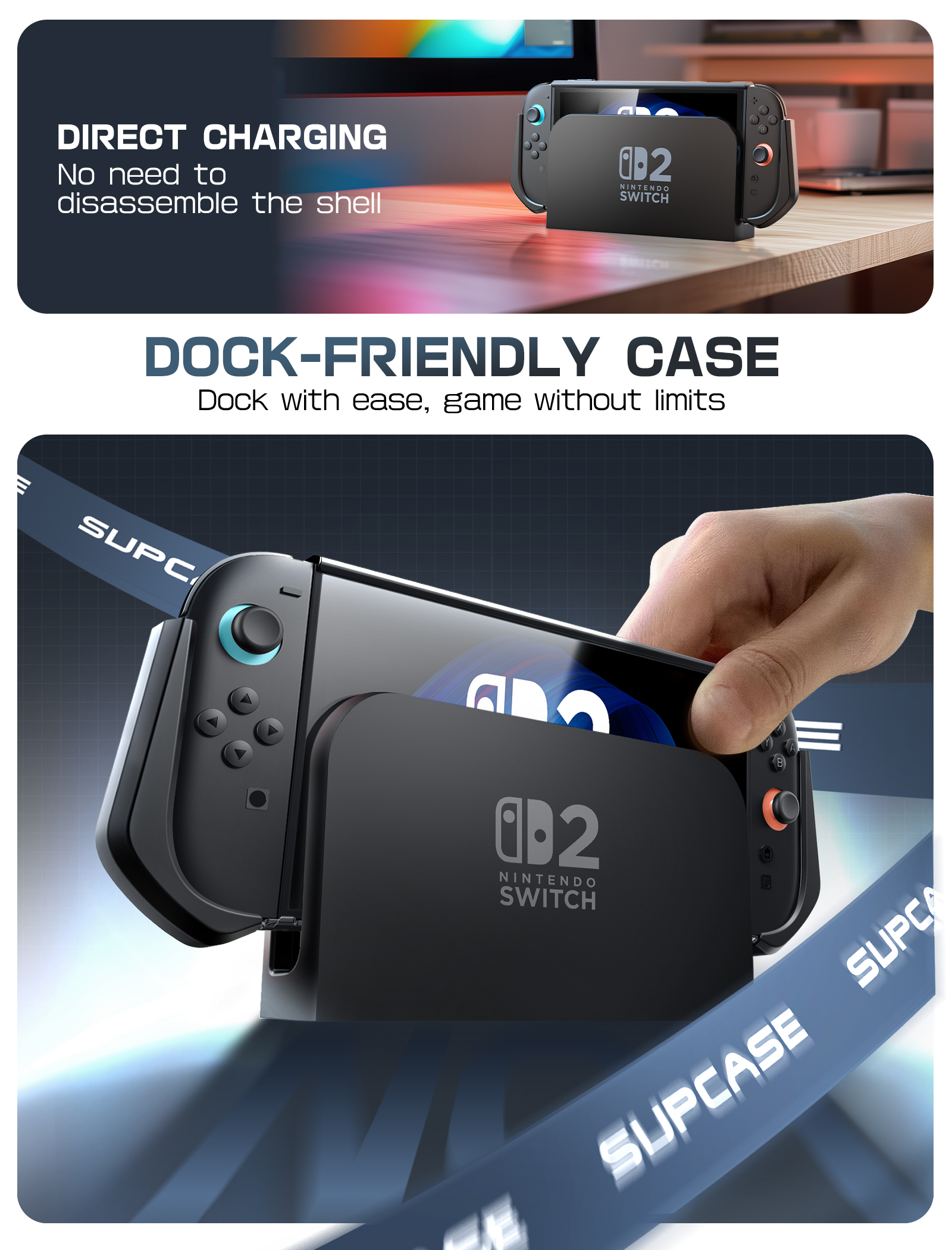SUPCASE Dockable Blade Series Case for Nintendo Switch 2 2025 TPU Grip ...
