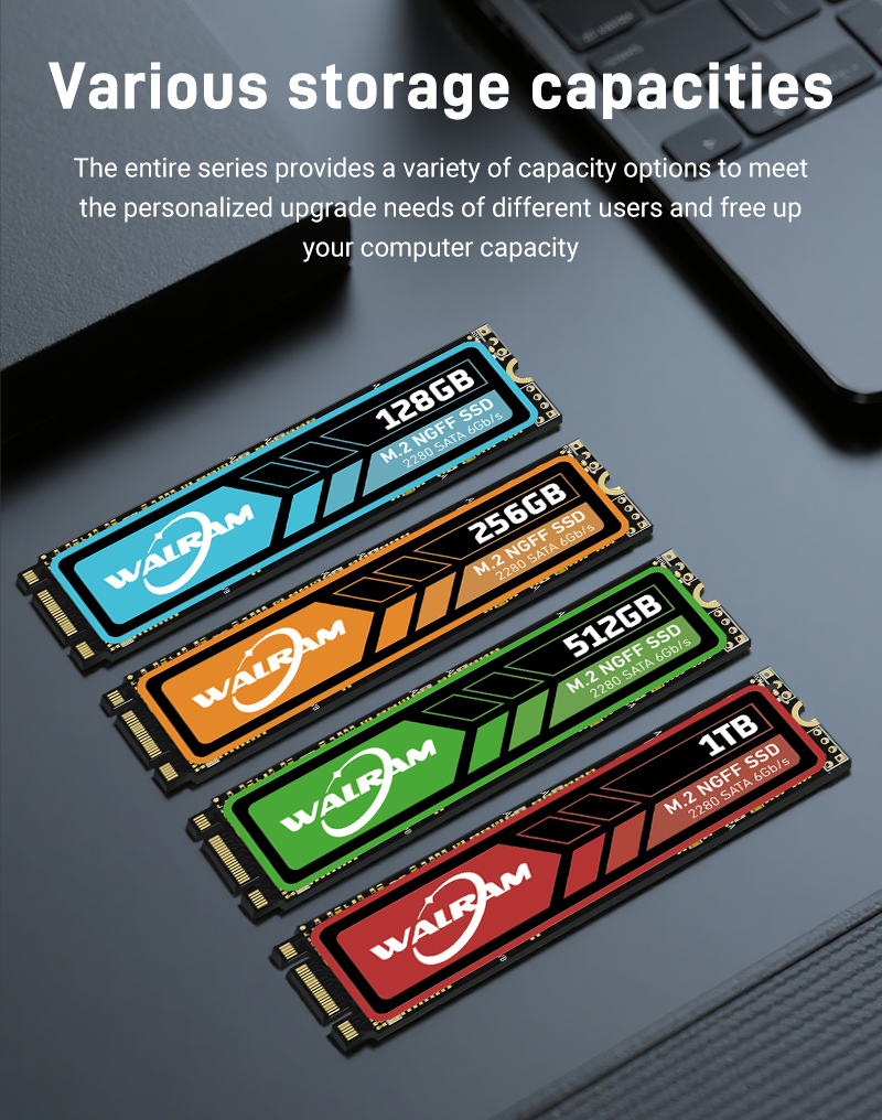 Walram M.2 SATA SSD 2280 128GB 256GB 512GB Internal Solid State Drive NGFF SSD for Laptop ...