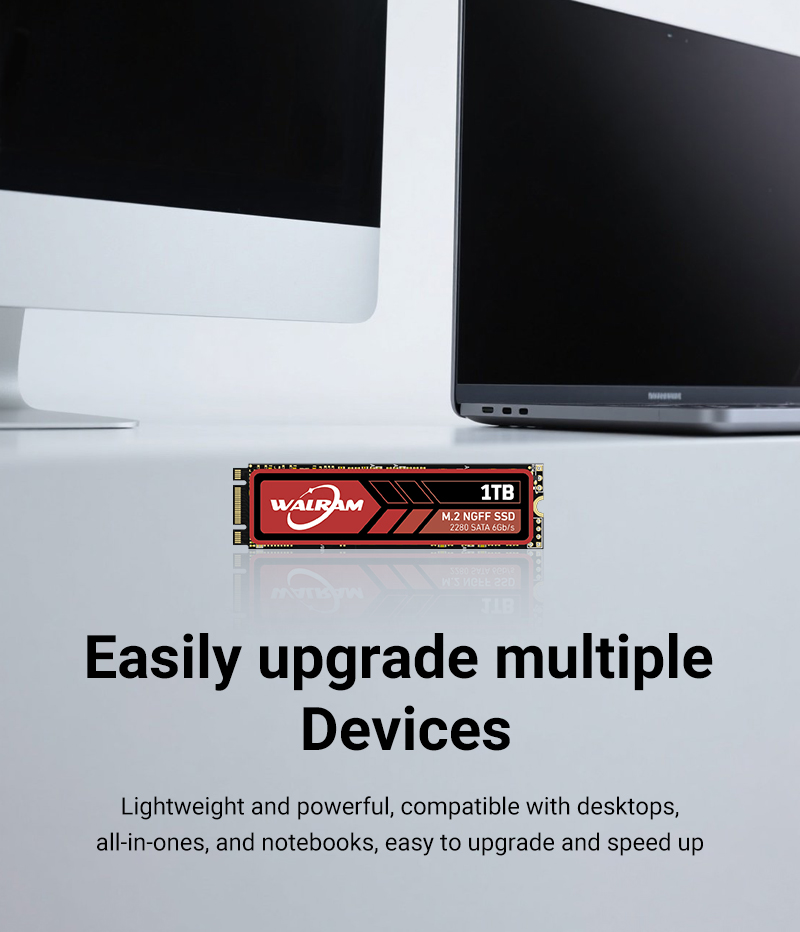 Walram M.2 SATA SSD 2280 128GB 256GB 512GB Internal Solid State Drive NGFF SSD for Laptop ...