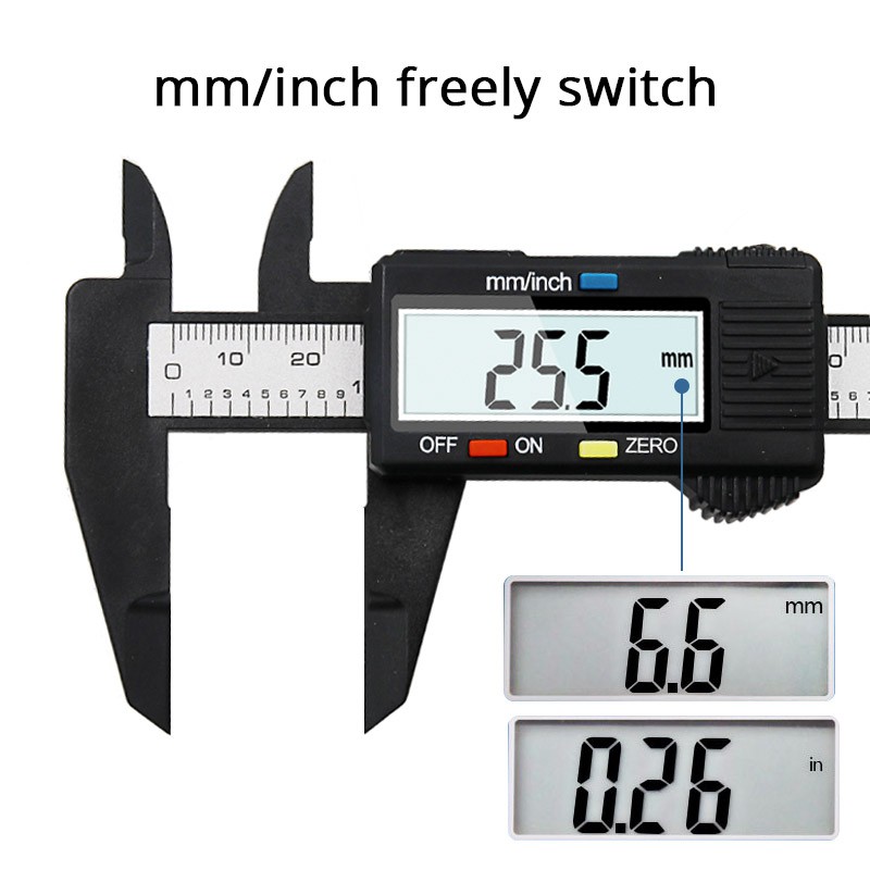 Digital Caliper Ruler - 6 Inch Measuring Tool, 0-150mm Vernier Gauge ...