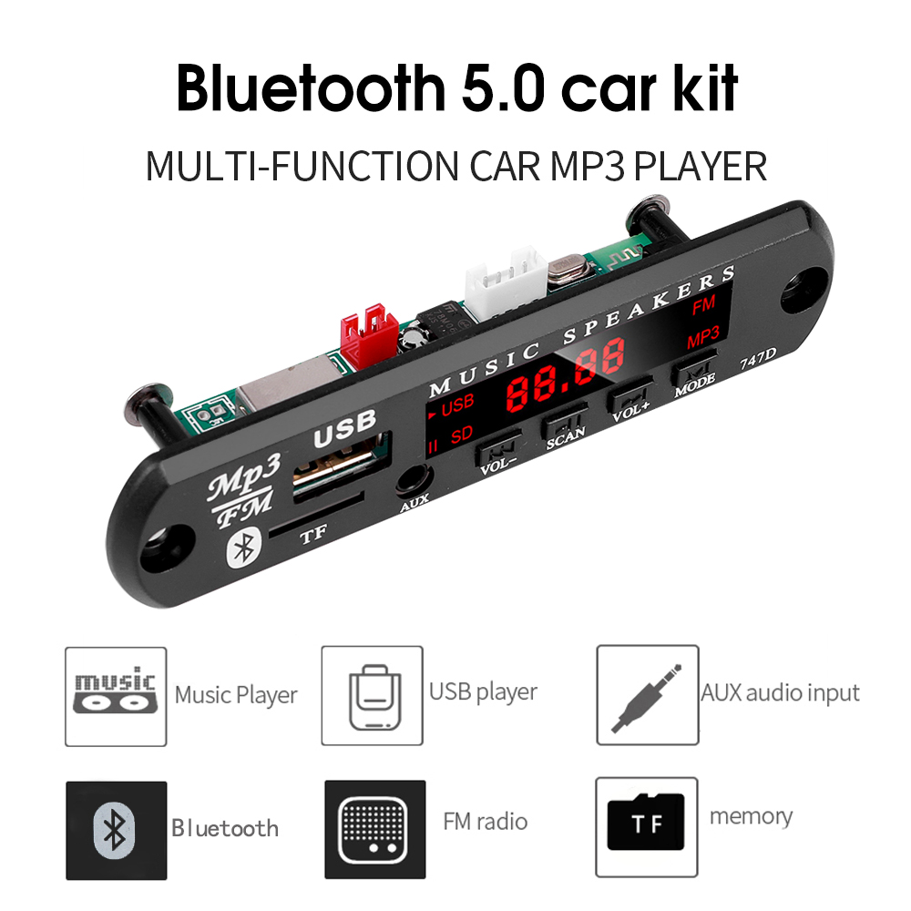 [Local Shipment] Car MP3 Wireless Bluetooth 5.0 Decoder Board,With ...