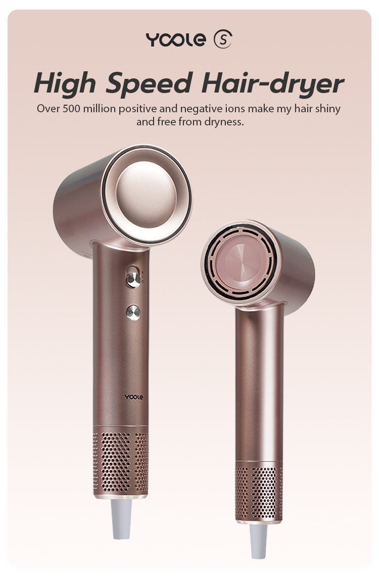 【New】Yoole High-Speed Hair Dryer Negative Ions Quick Drying Blower ...